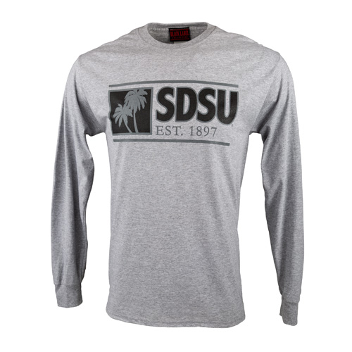 shopaztecs - Long Sleeve Tee Palm Tree SDSU Est 1897