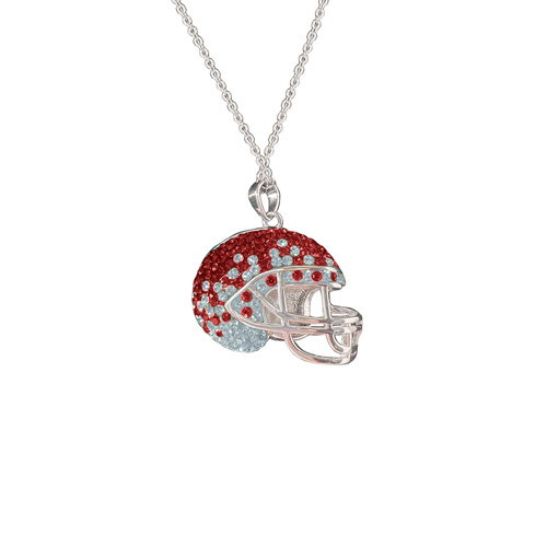 shopaztecs - Premium Crystal Football Helmet Necklace