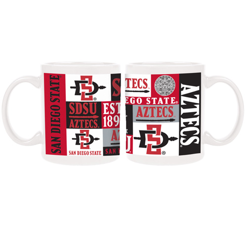 Shop Aztecs - Mug With Allover SDSU Logos