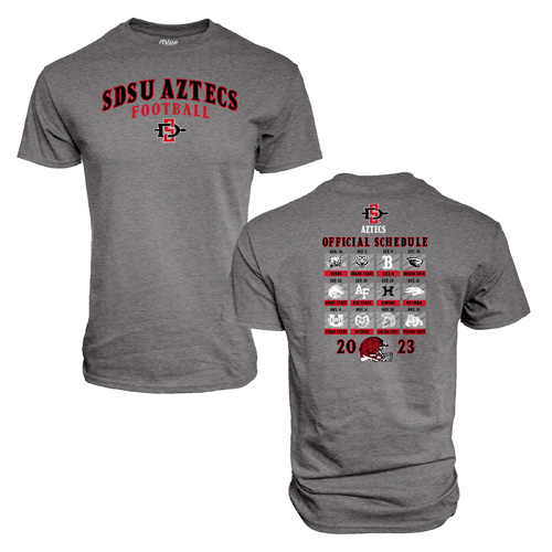 Shop Aztecs - 2023 SDSU Aztecs Football Schedule Tee