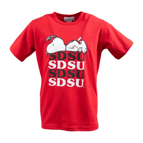 Shop Aztecs - Snoopy Repeating SDSU Youth Tee
