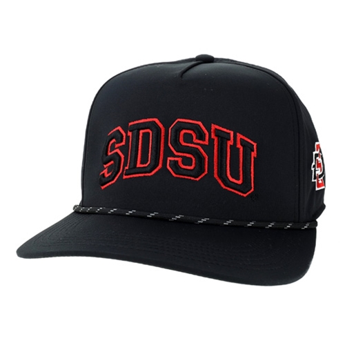 Shop Aztecs - 5 Panel Cap Arch SDSU With SD Interlock On Side