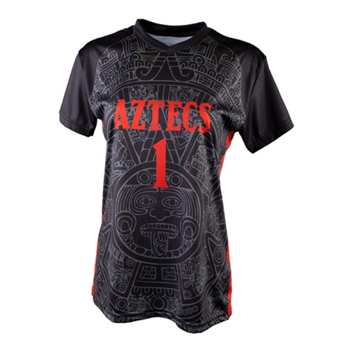 Shop Aztecs - Women's SDSU Aztec Calendar #1 Soccer Jersey