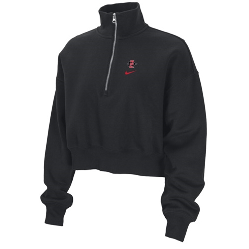 Shop Aztecs - 2024 Nike Womens Sideline Phoenix Crop Quarter Zip SD ...