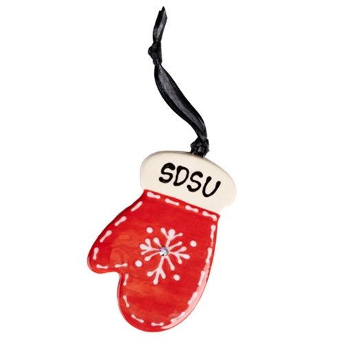 Shop Aztecs - Ceramic Ornament SDSU Mitten