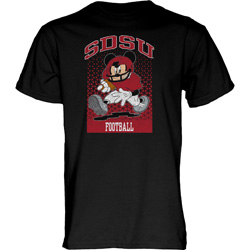Shop Aztecs - SDSU x Disney Quarterback Mickey Mouse SDSU Aztecs T-shirt